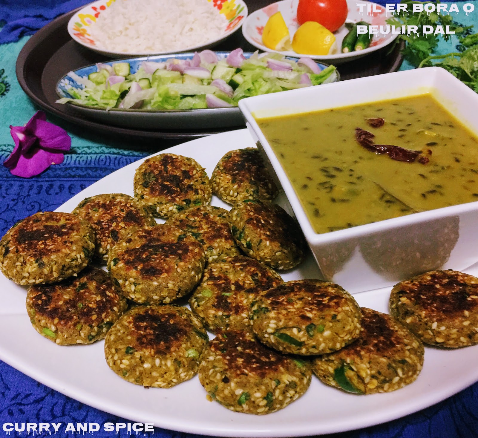 CURRY AND SPICE: TIL ER BORA O BEULIR DAL / SESAME SEED FRITTER & BLACK ...