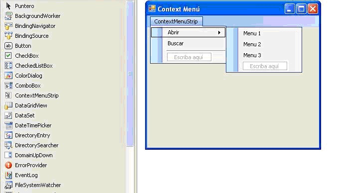 DotNet Artículos Técnicos: 19 - Manejo de Menus (Context Menú)