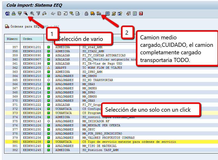 SAP Generales: Ejecutar un transportes Transacción (STMS)