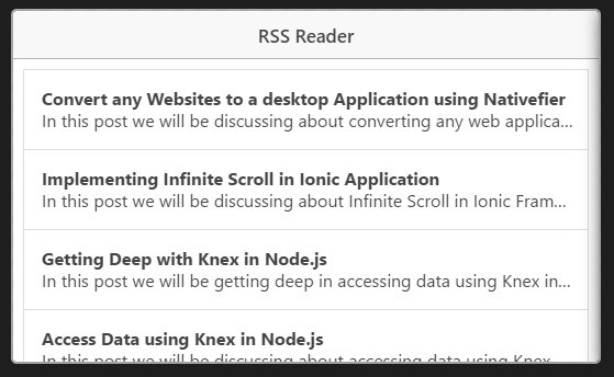 How To Create Simple Rss Reader In Ionic Application Coding Defined
