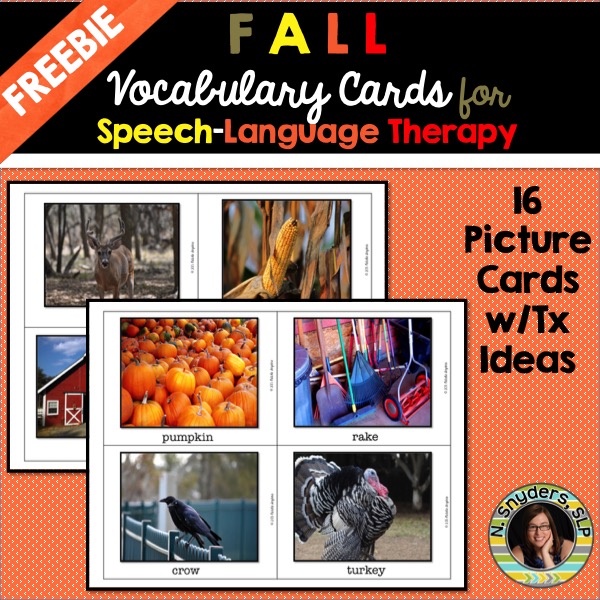 Quick and Easy Therapy Idea for Fall (with a Freebie!)