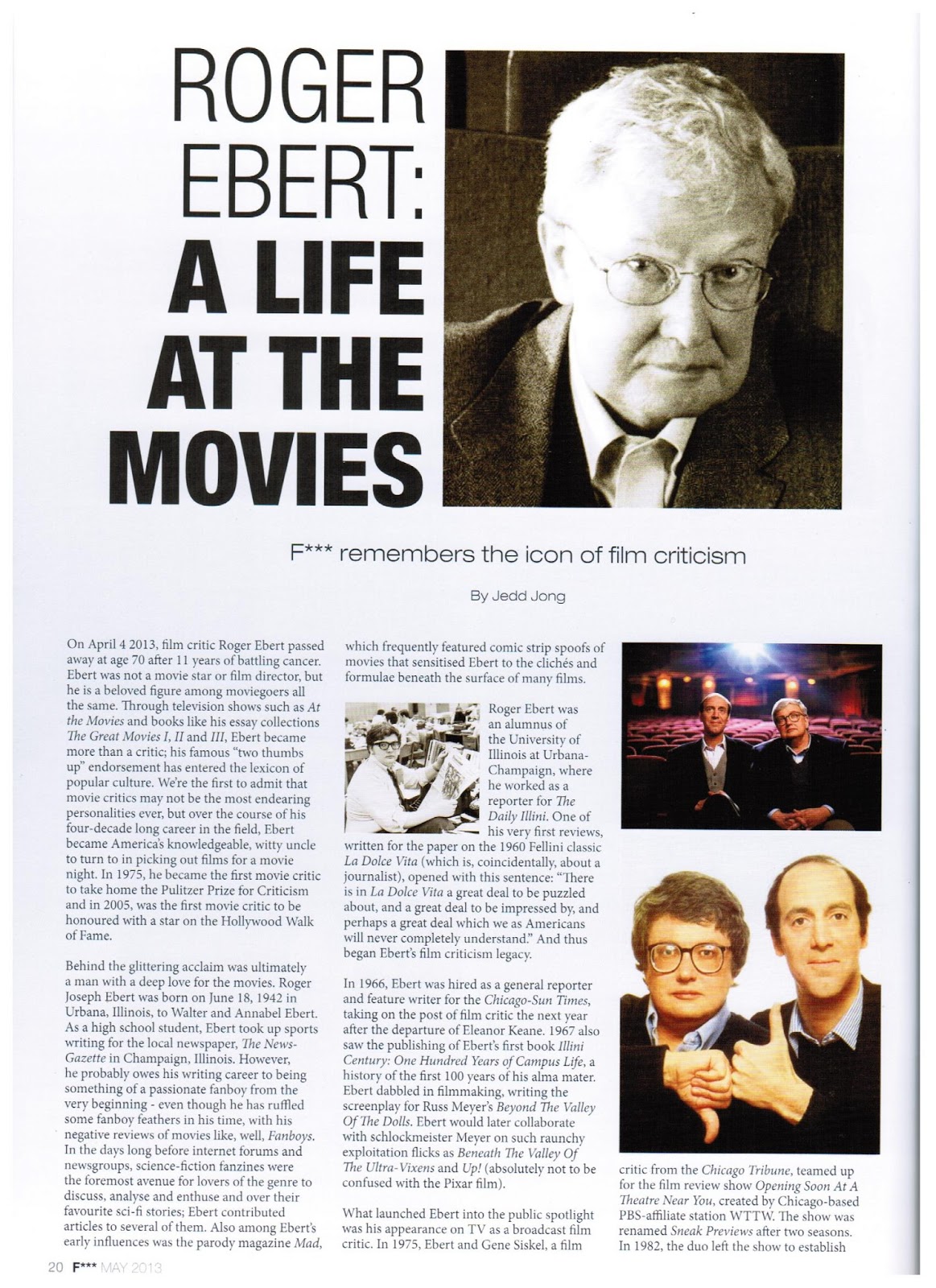 The Movie and Me - Movie Reviews and more: Roger Ebert: A Life at the ...