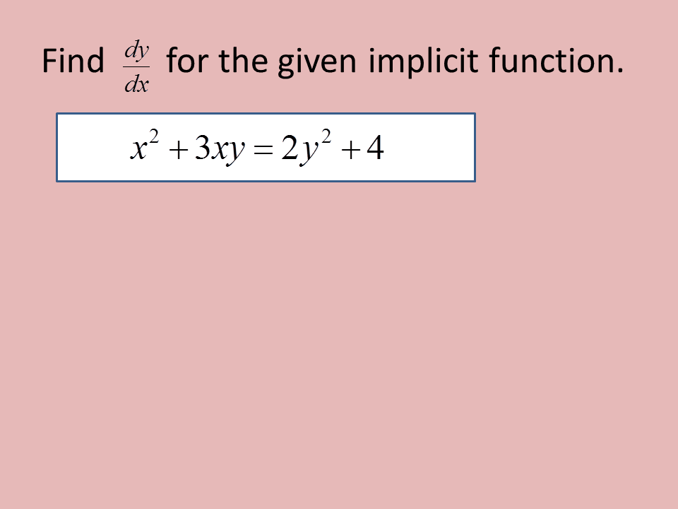 Math12: Further Differentiation