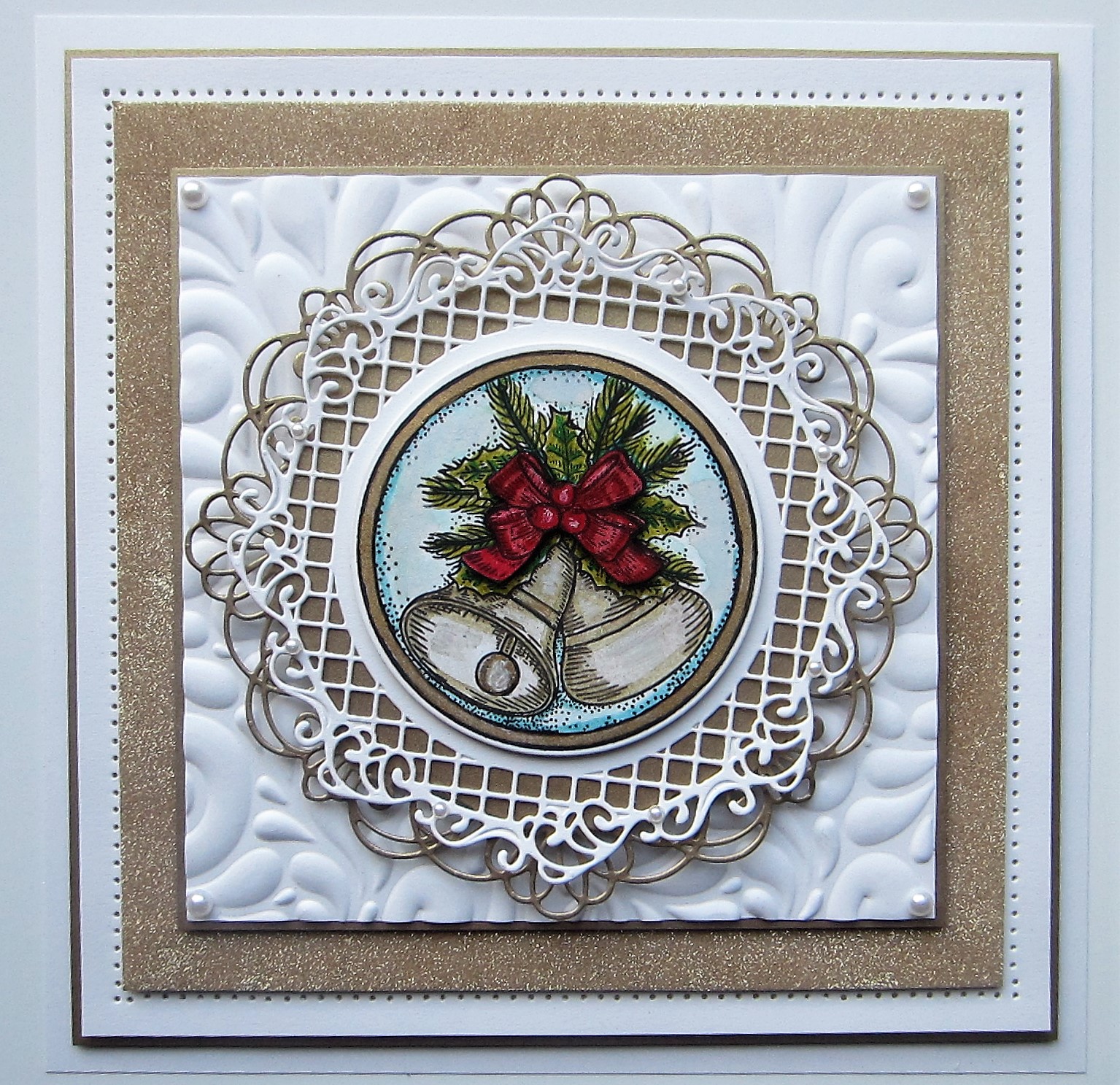 PartiCraft (Participate In Craft): Stamped Christmas Bell Card