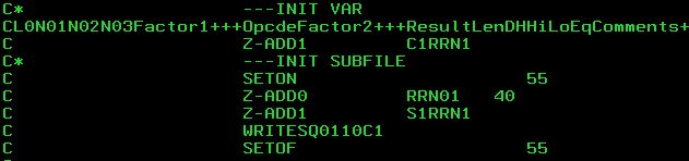 RPG/400: SubFile แบบง่าย