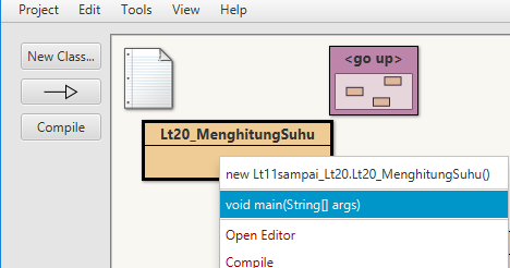 Java Script: MEMBUAT CODING JAVA MENGHITUNG SUHU MENGGUNAKAN BLUE-J