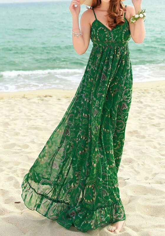 Fαshiση Gαlαxy 98 ☯: Beach chiffon maxi dress