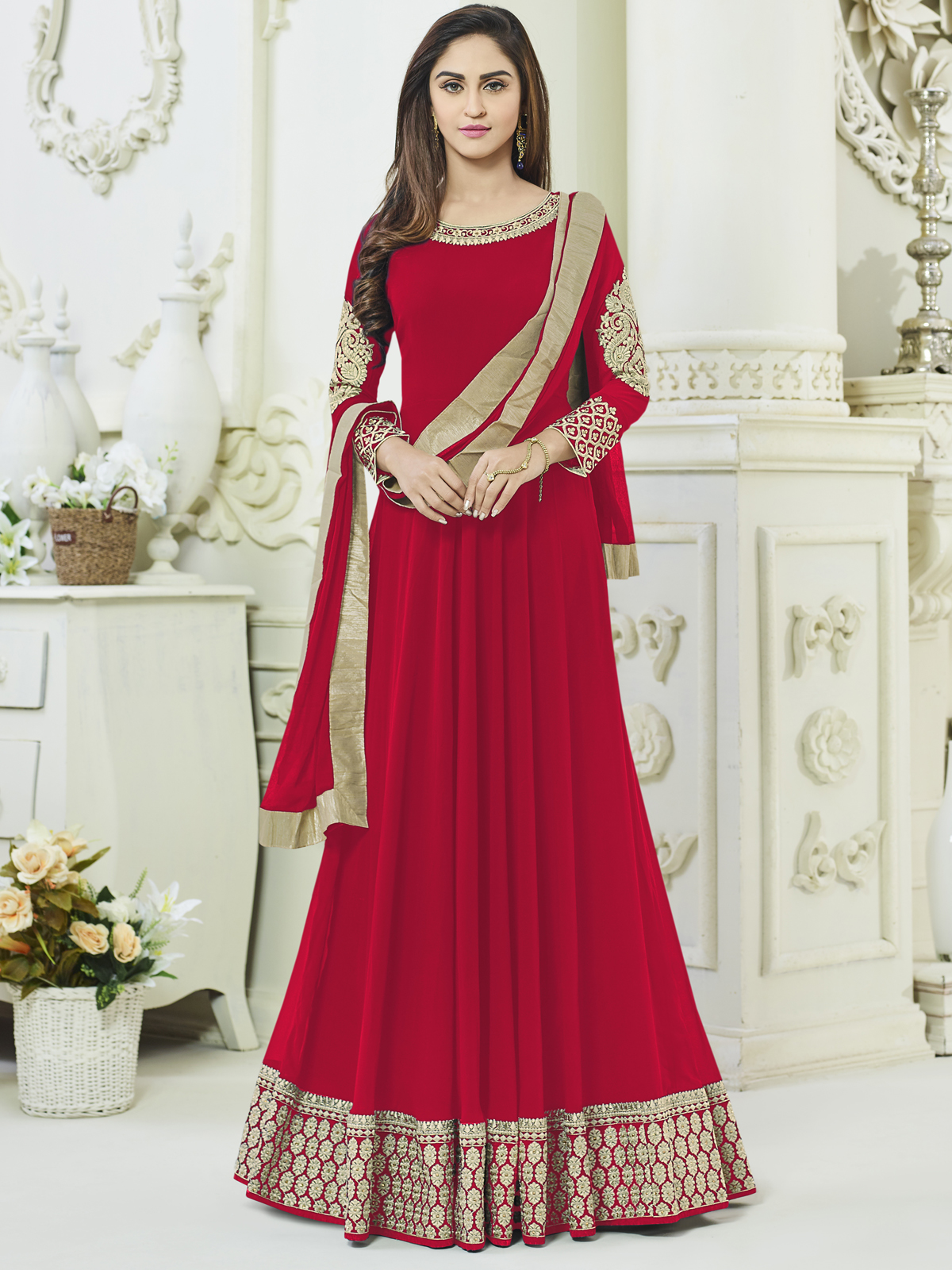 Latest Bollywood Style Anarkali Salwar Kameez with Free Shipping ...