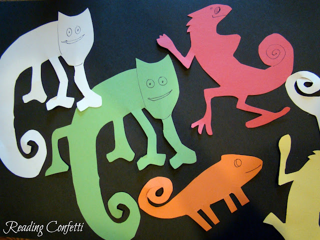 Color Changing Chameleon Craft ~ Reading Confetti
