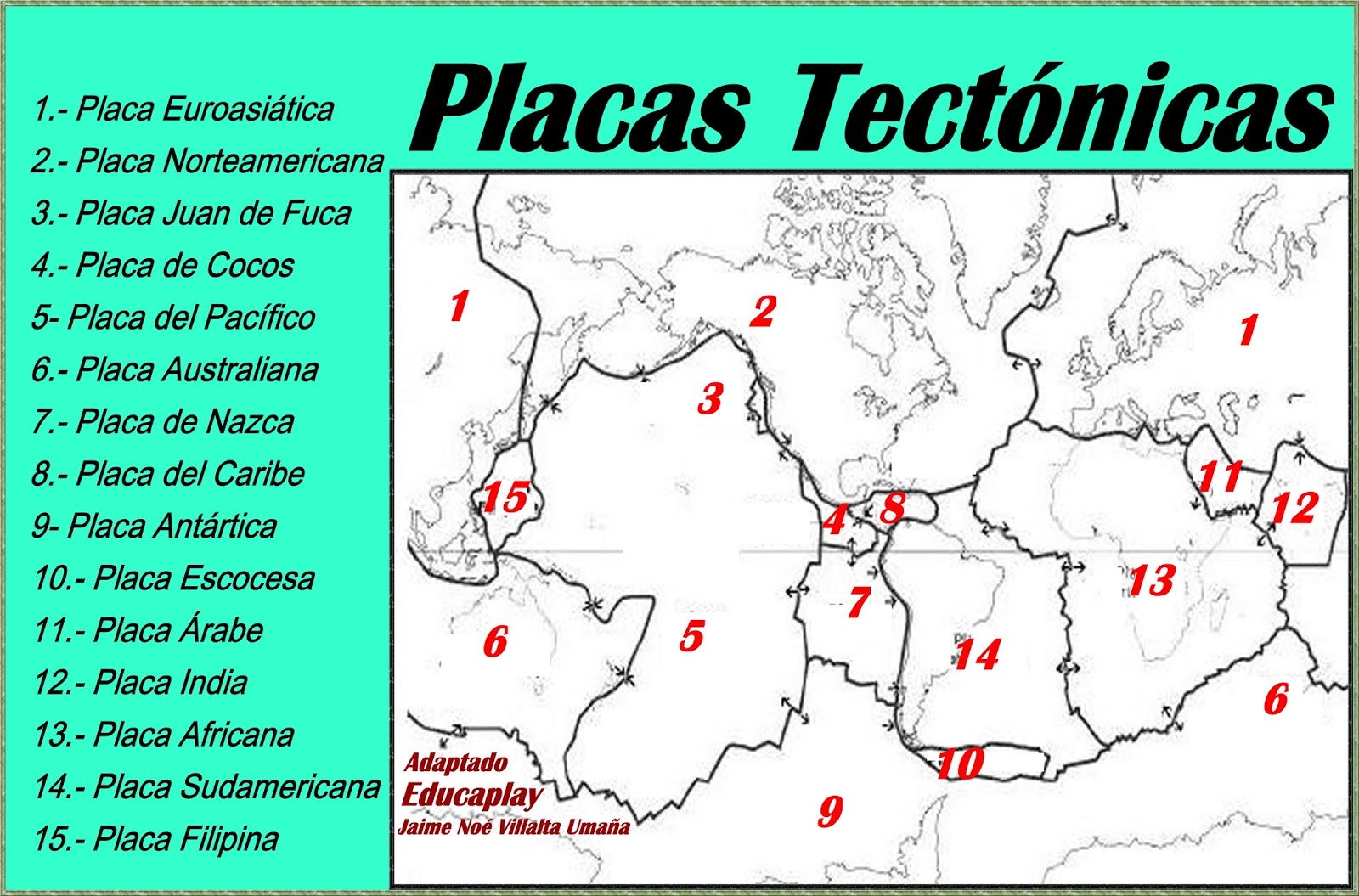 SV: Localización de placas tectónicas