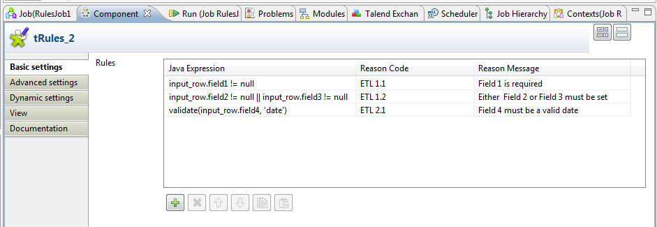 Talend Hunter: Component Field TABLE in Talend Open Studio