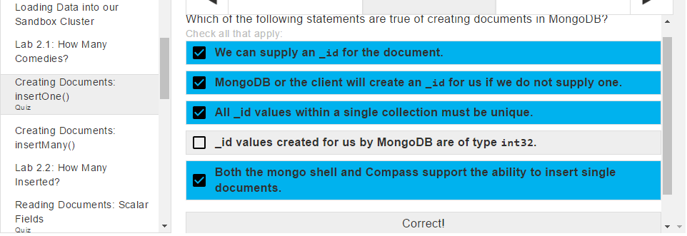 M001 Mongodb Basics Qanda Quiz Labs And Final Exam