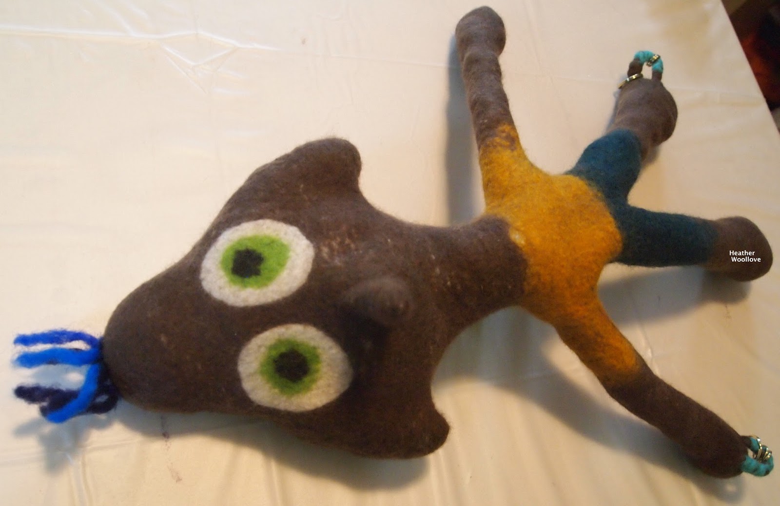 Wool love-functional fiber art: Long-Limbed Creature for Hayes- Part 4