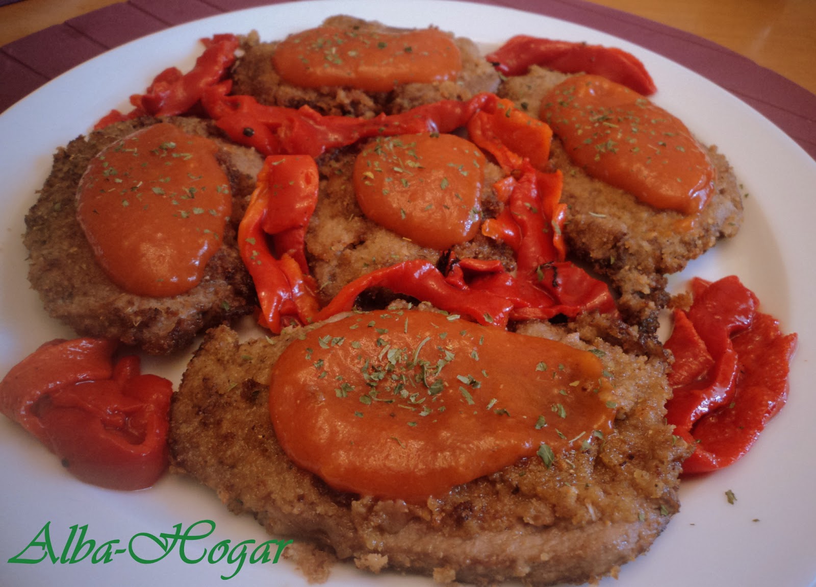 Alba Hogar: EsCaLoPiNeS ArOmAtiZaDoS CoN ToMaTe Y PiMiEnToS