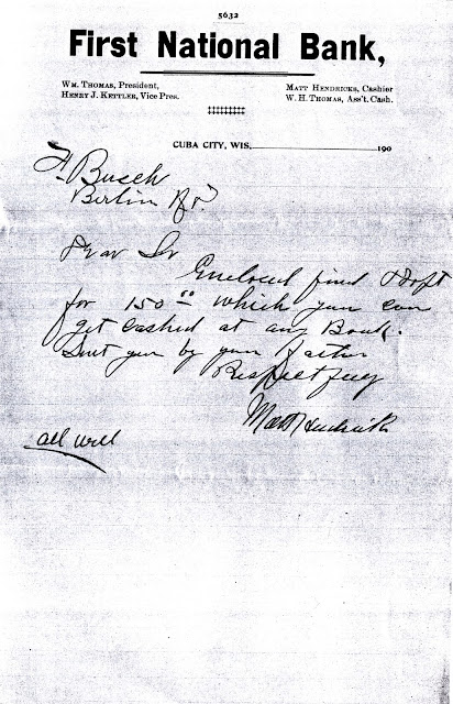 First National Bank draft
