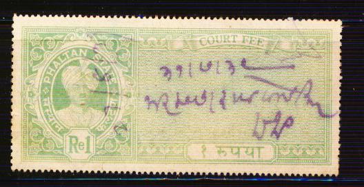 Heritage of India stamps site: Indian Princely State Phaltan Fiscal ...