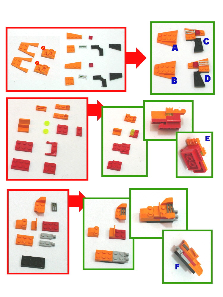 Alanyuppie's LEGO Transformers: LEGO Predaking Instruction Part 3 - Rampage