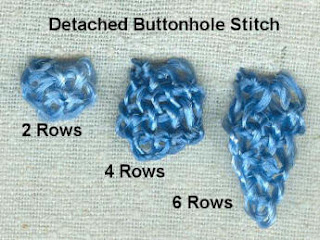 Elizabethan Times: Detached Buttonhole Embroidery Stitch