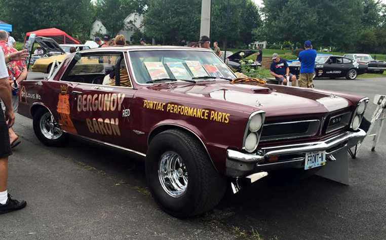 Just A Car Guy: the Bergundy Baron, a backwards racing 1965 Pontiac GTO.