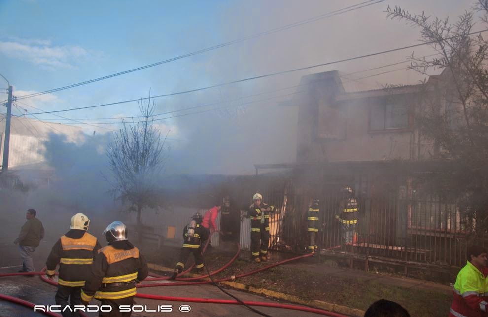 Incendio de este lunes afectó a tres familias en Osorno [fotos] - PL Prensa