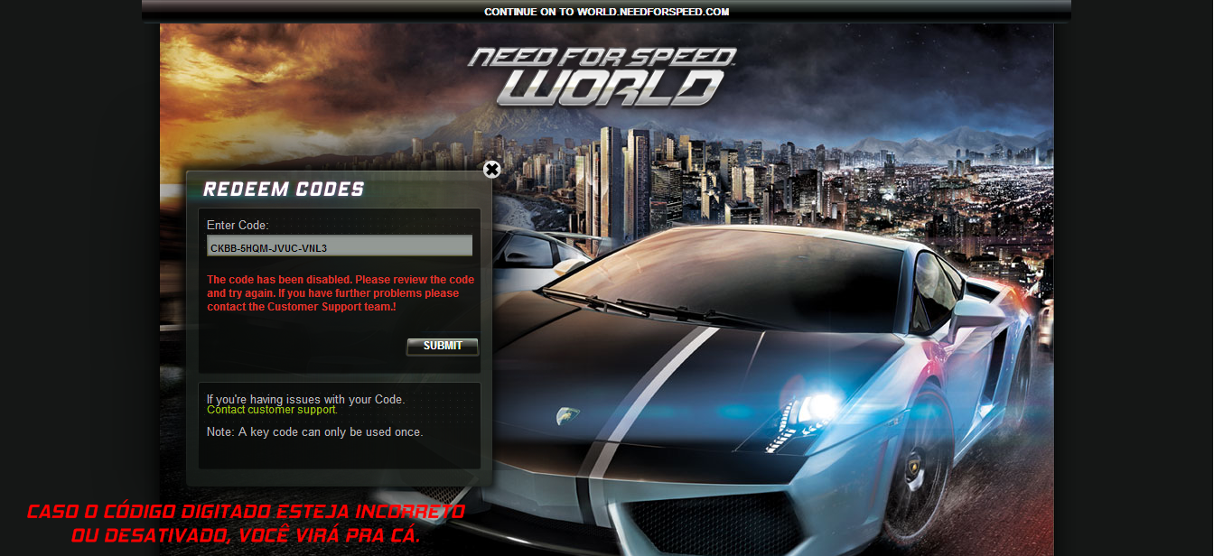 Tudo sobre os Códigos | Need for Speed World PT-BR
