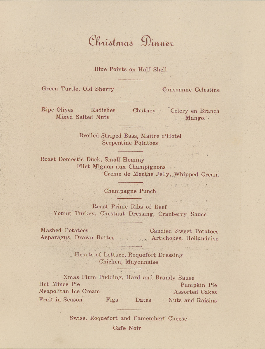 'Tis the Season: Christmas Dinner Menus