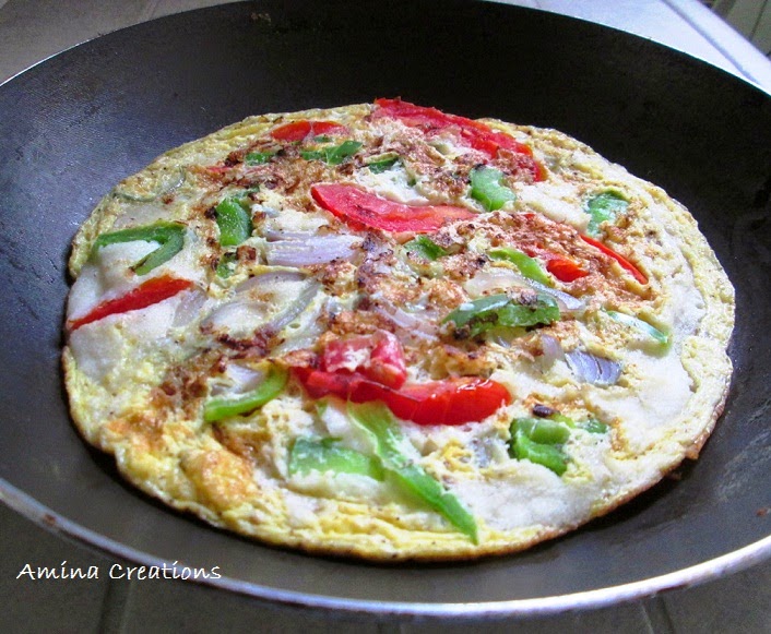AMINA CREATIONS: VEGETABLE OMELETTE DOSA