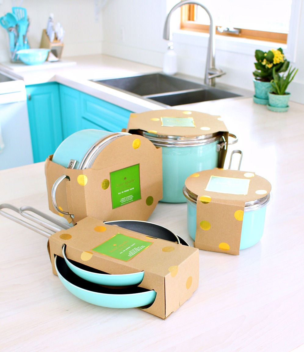The Kitchen Needed More Turquoise | Turquoise Pots and Pans | Dans le ...