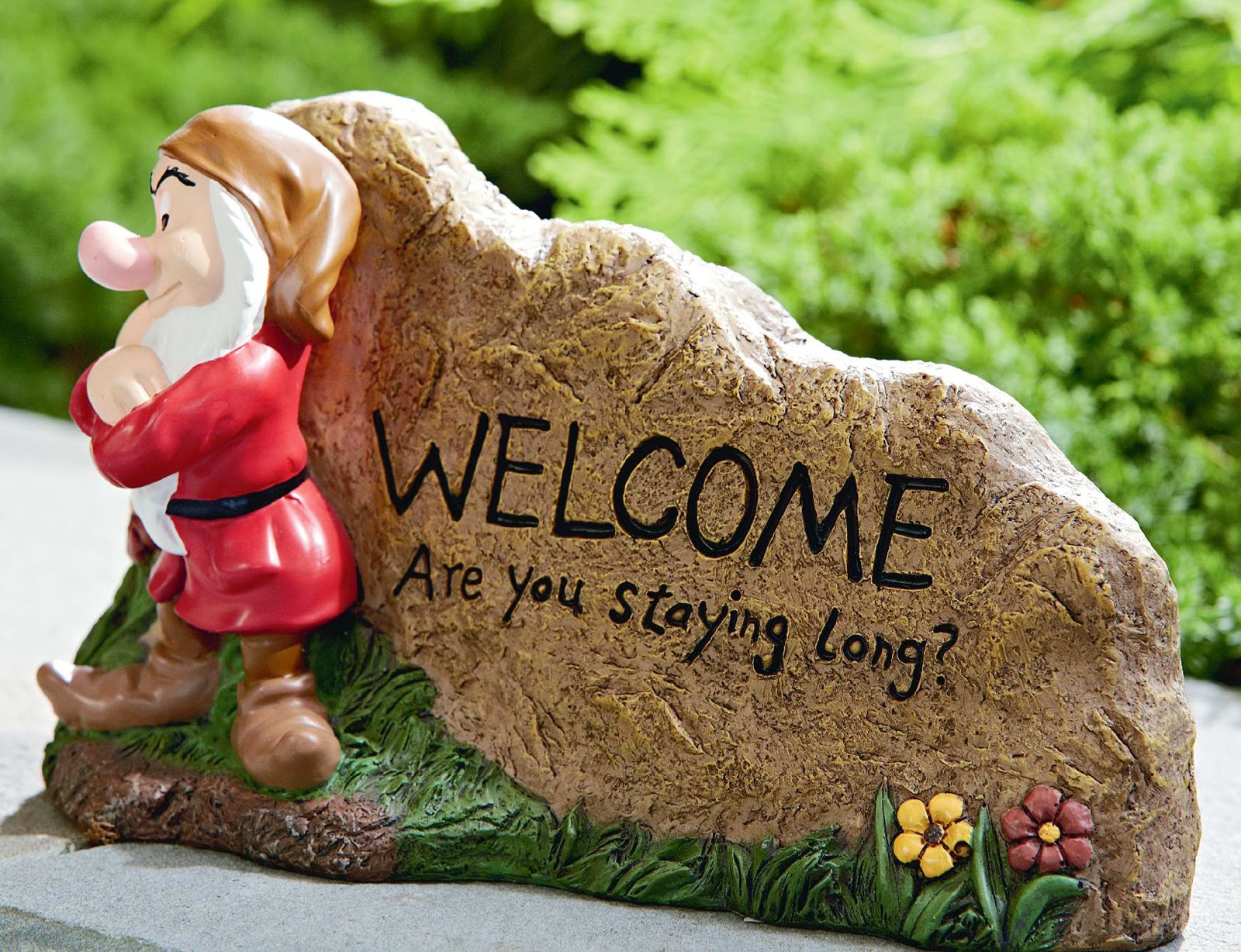 Filmic Light - Snow White Archive: Resin Welcome Rocks & Garden Statue