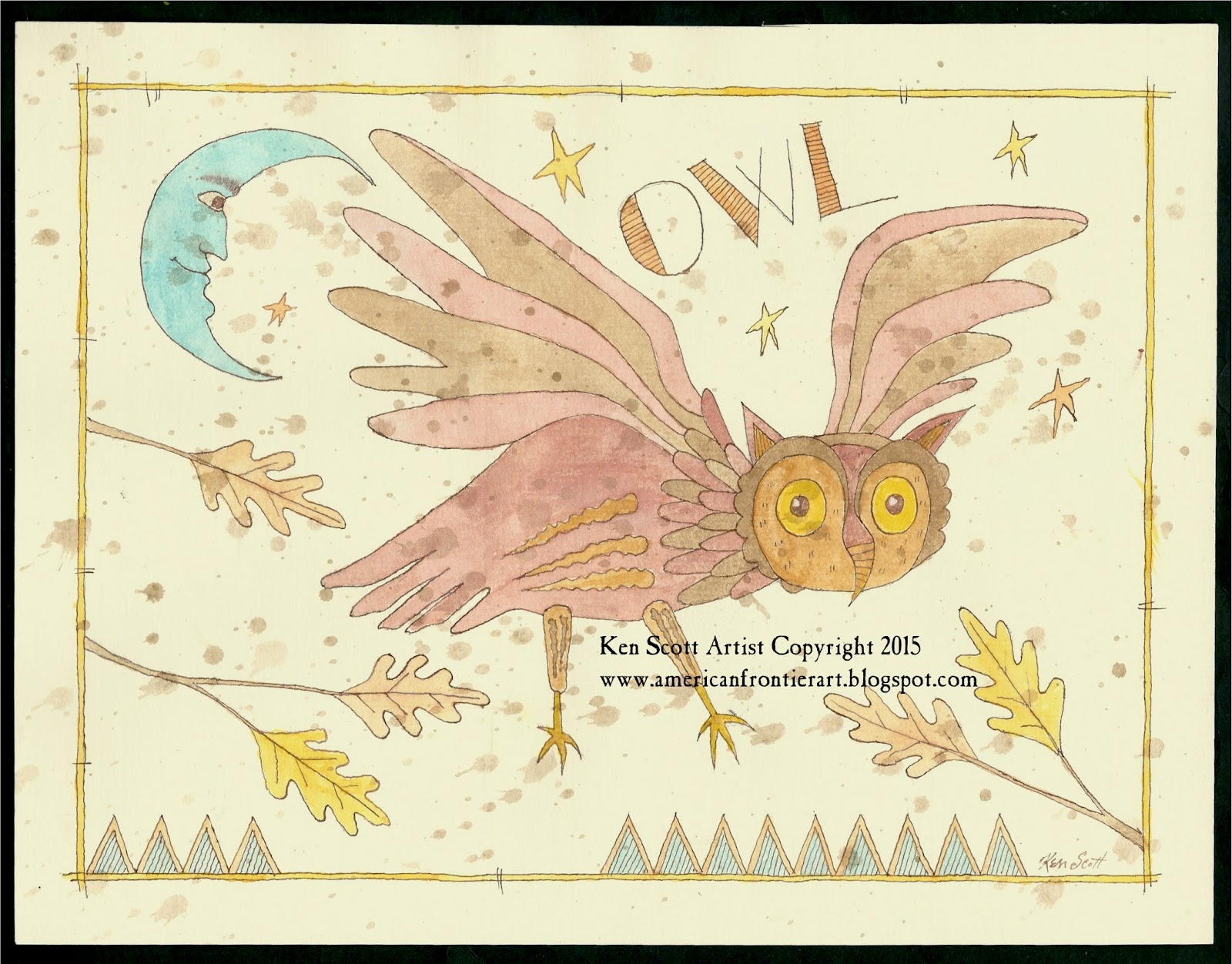 Ken Scott American Frontier Artist: Flying Owl