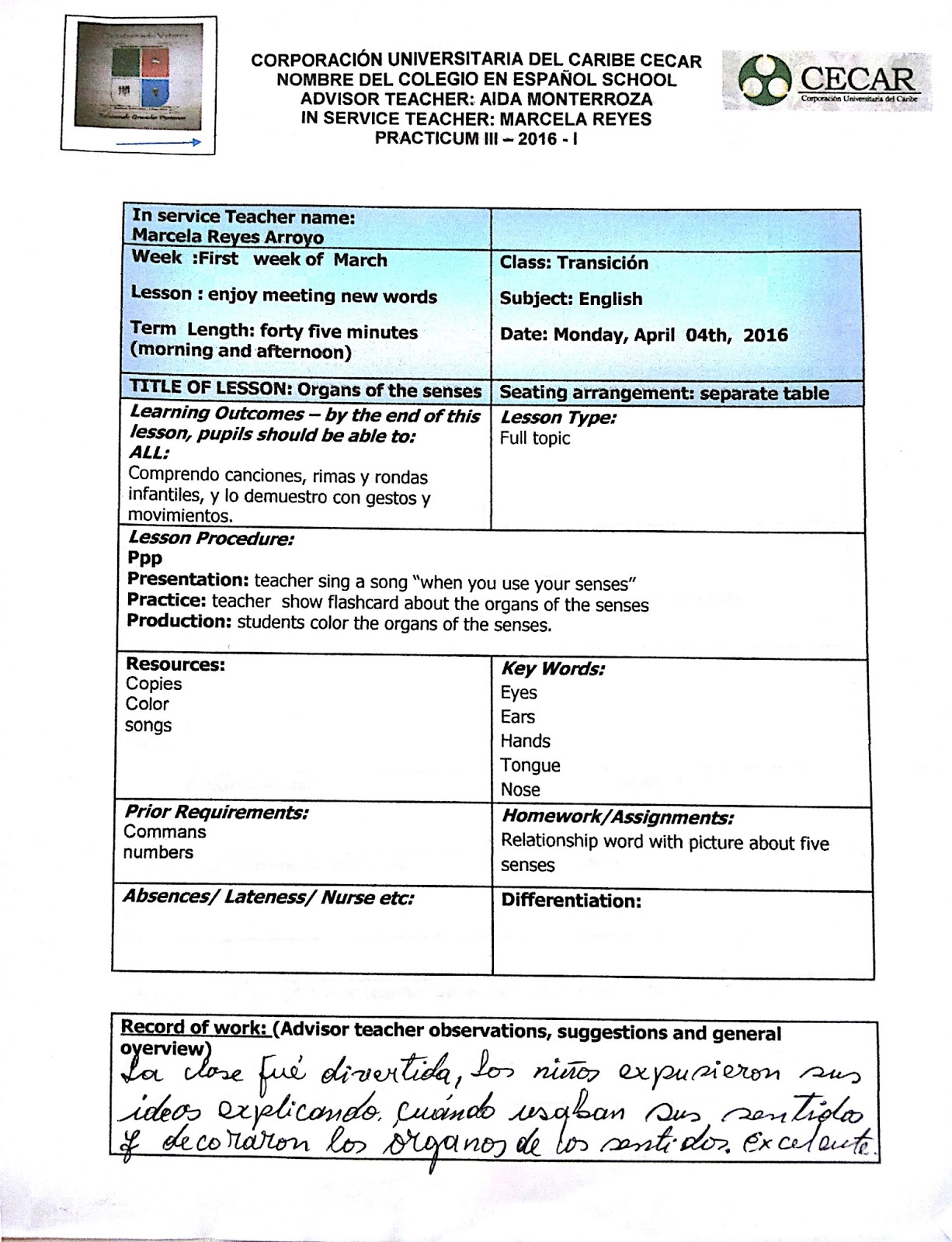 Didactics Of The English Language Lesson Plan Didactics Of The English Language Lesson Plan
