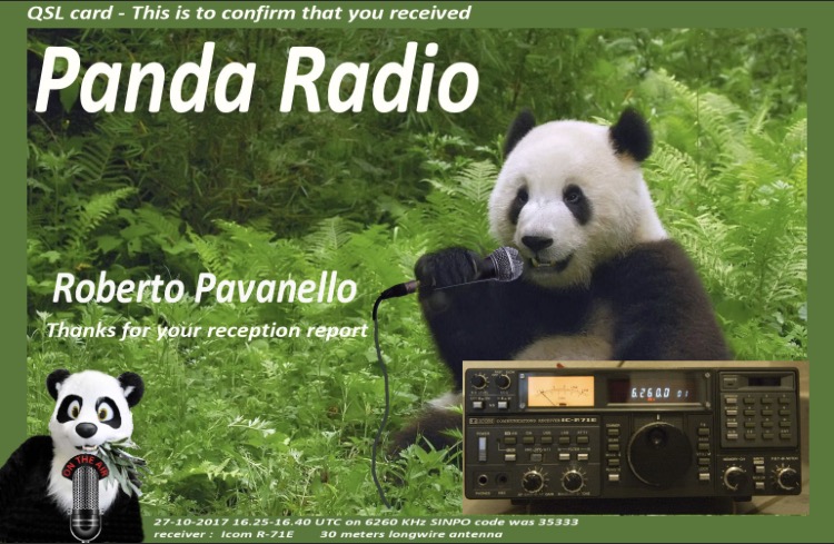 Bclnews: QSL Radio Panda 6260 KHz