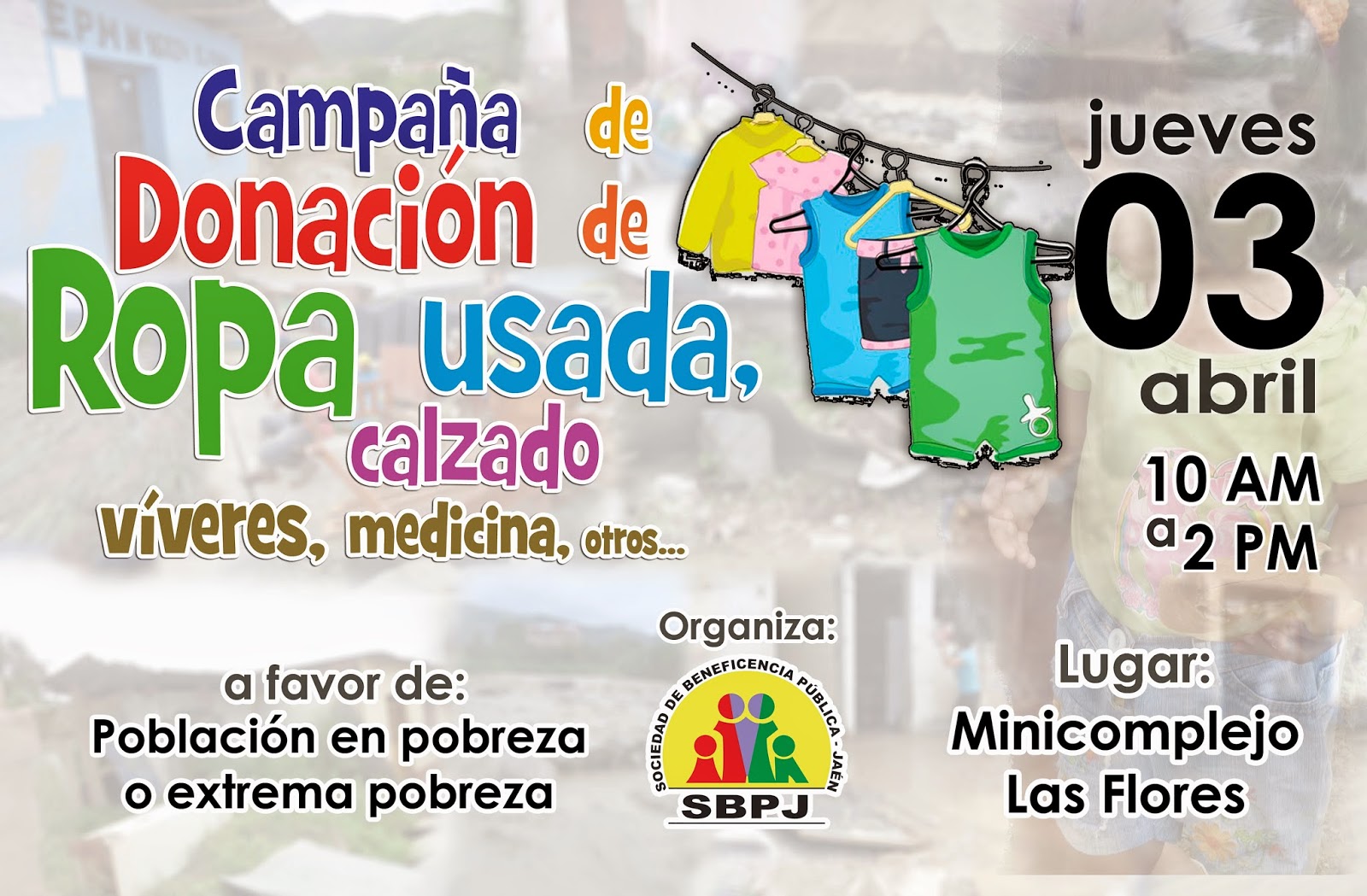 Beneficencia Pública de Jaén: CAMPAÑA DE DONACIÓN DE ROPA, CALZADO ...