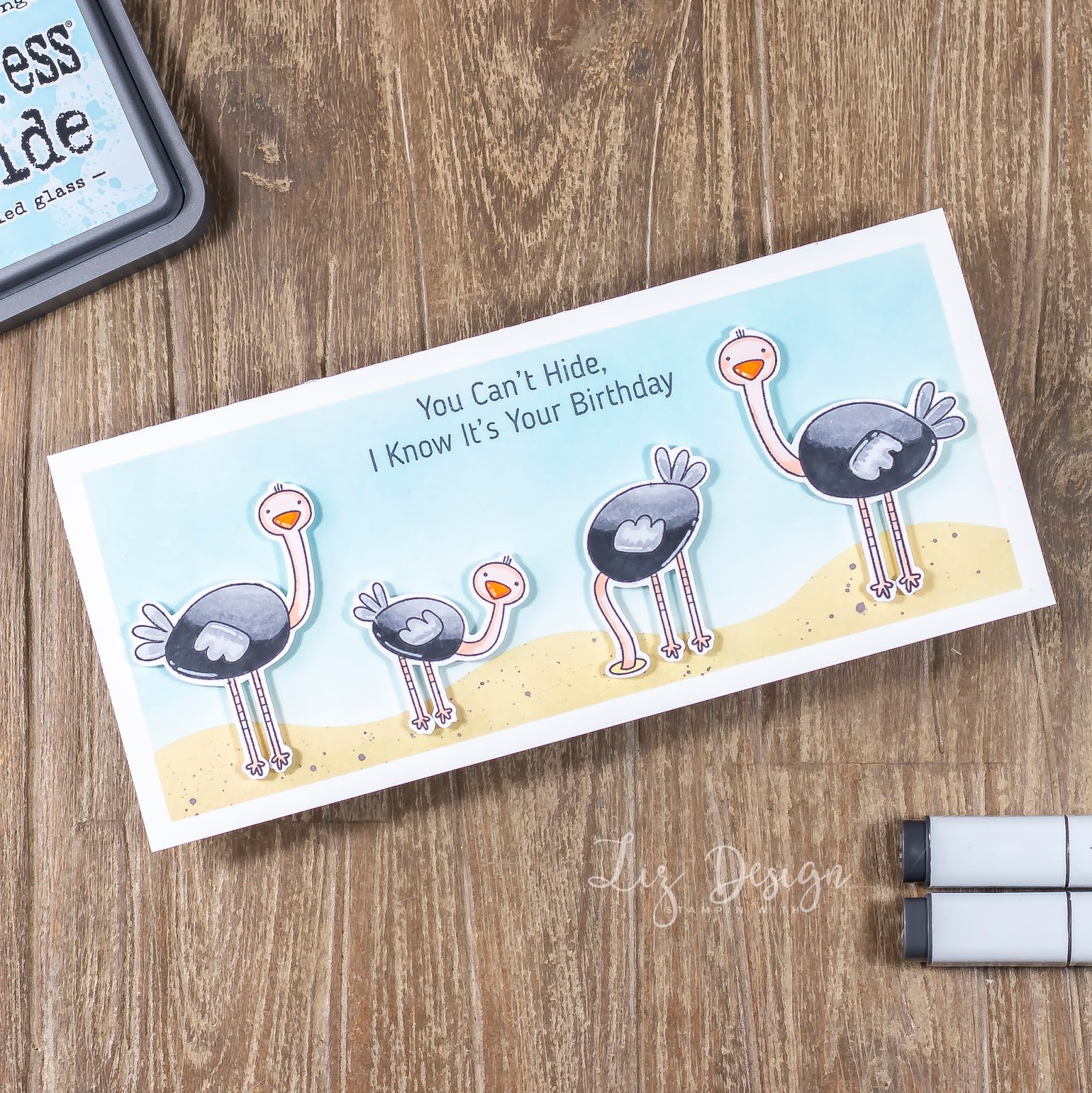 Stampin with Liz Design: Stampin with Liz Design: Oh My Ostrich Card!