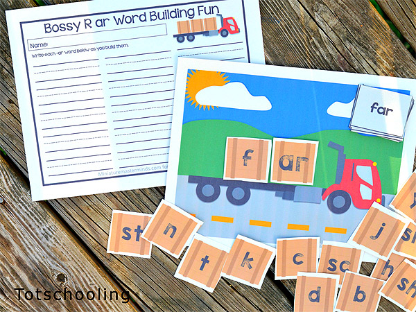 "Bossy R" -ar Word Building Activity | Totschooling - Toddler ...