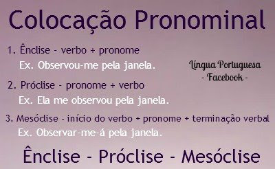 O Blog de Redação: USO DA PRÓCLISE, ÊNCLISE E MESÓCLISE