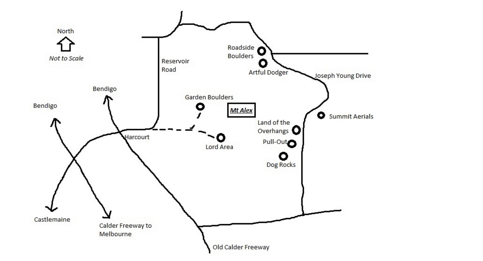 mount alexander bouldering