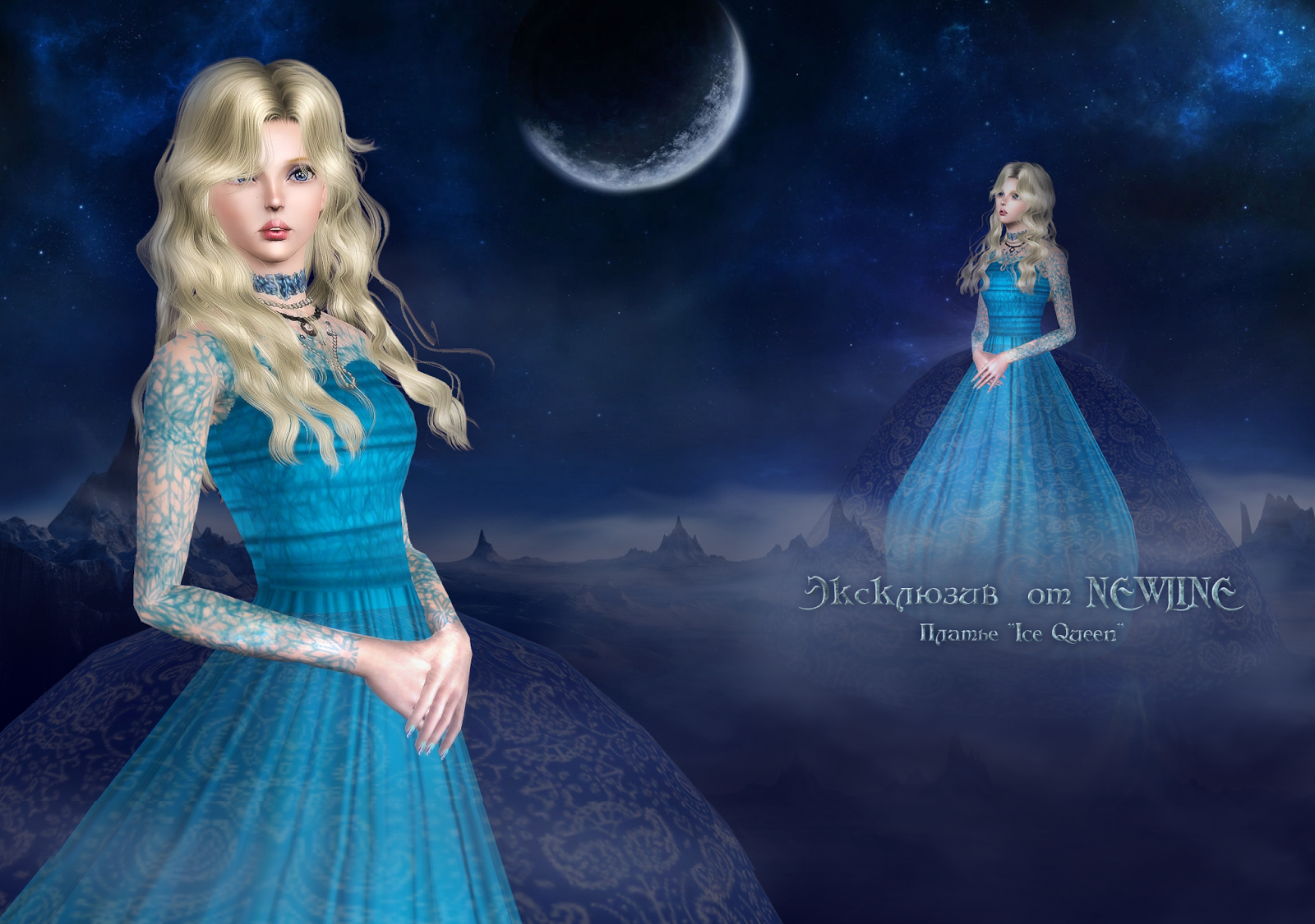 everything for your sims: Dress "Ice Queen"