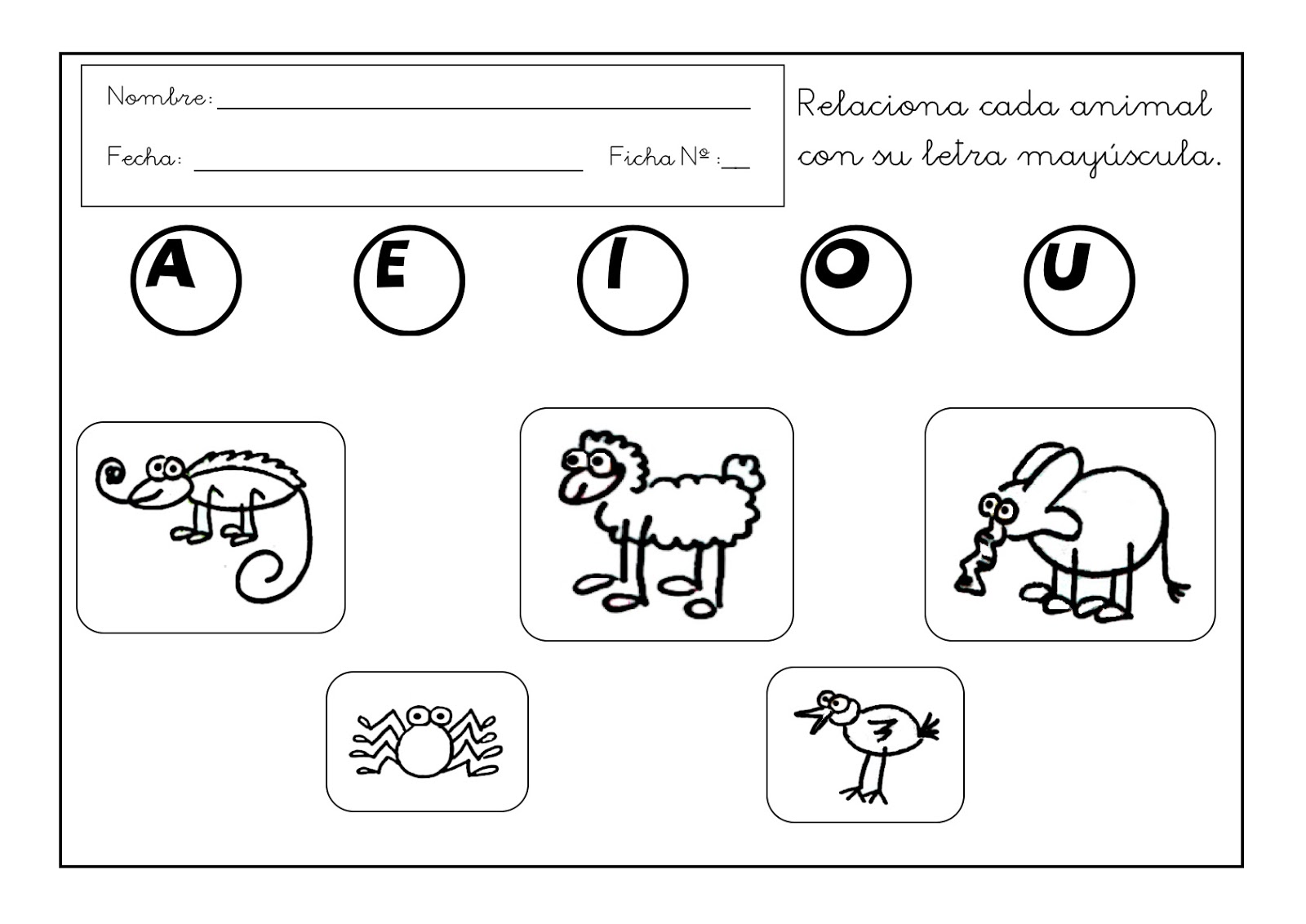La clase de Sara: Trabajamos las cinco vocales