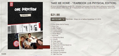 One Direction Girls ♥: Lista definitiva de 'Take Me Home'