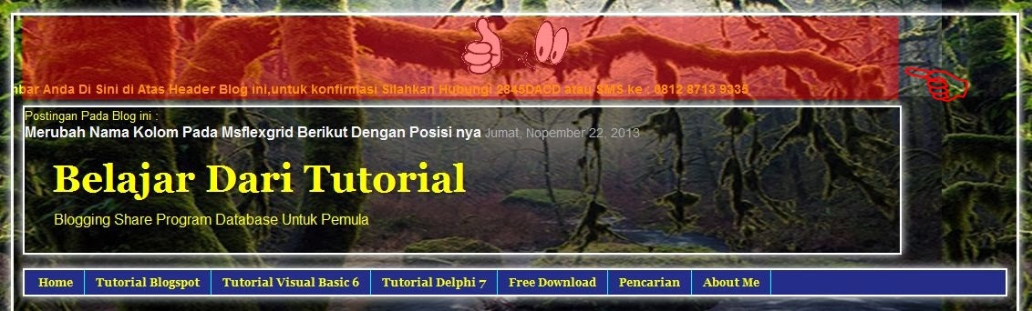 Membuat Tulisan Berjalan Atau Gambar Di Atas Header atau Navbar ~ Aneka ...