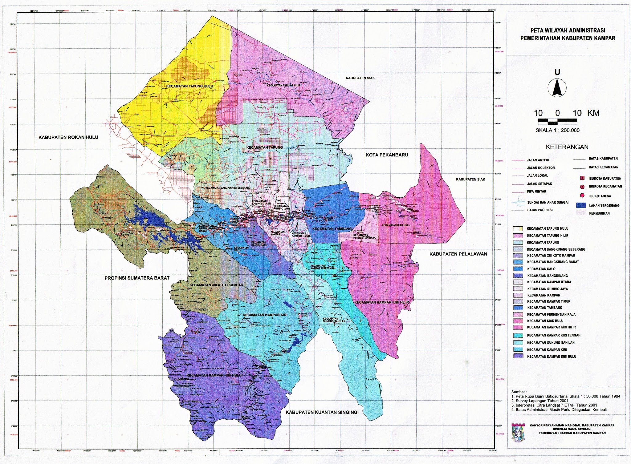 Peta Kabupaten Kampar