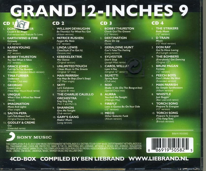 Grand12inches: Ben Liebrand ‎– Grand 12-Inches 9 / 4CD / 2012