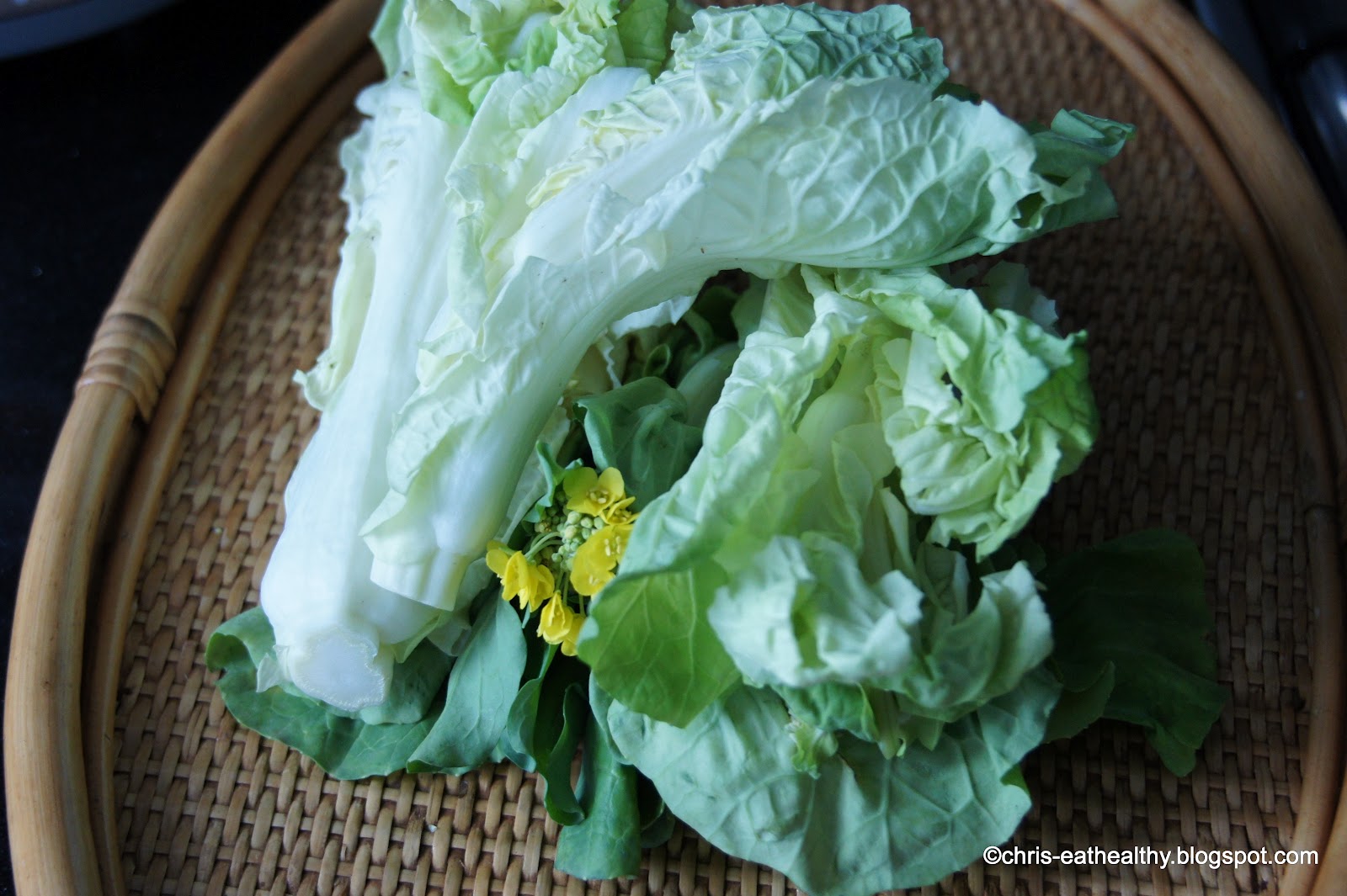 chris-eathealthy: Silver silk and red flowering Chinese cabbage