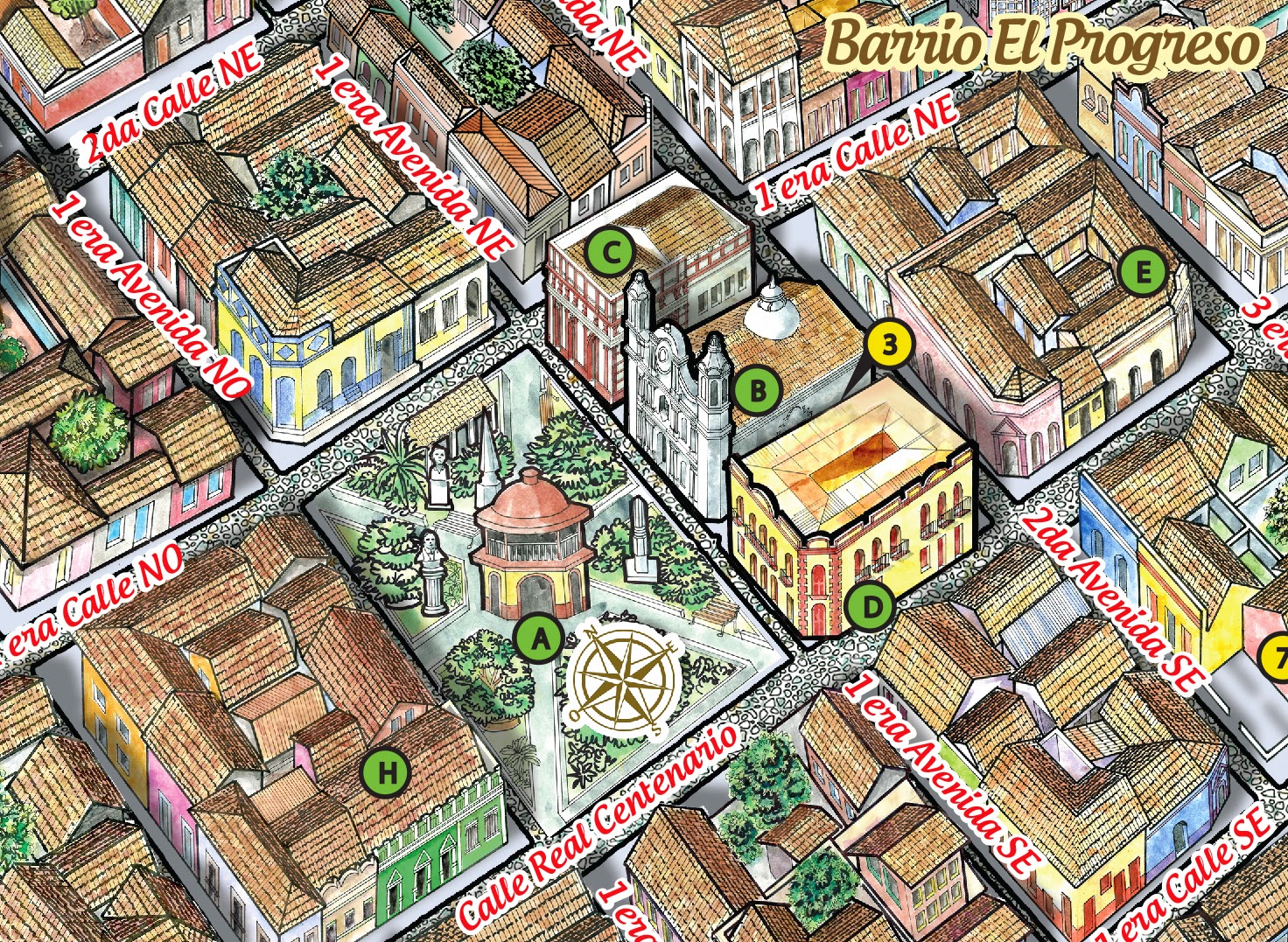 Marvin Corrales: Mapa Turístico de Santa Rosa de Copán