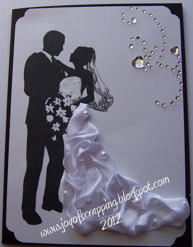 The Joy of Scrapping: Wedding Ribbon Bride Card