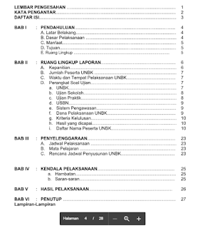 Contoh Laporan Pelaksanaan UN/UNBK SMP SMA 2018/2019 ~ RKS RKAS RKT ...