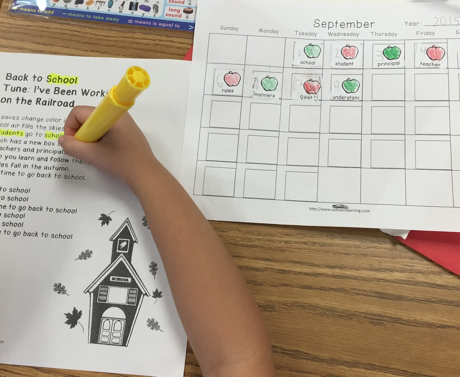 Back to School September Memory Game - Dynamic Learning Resources