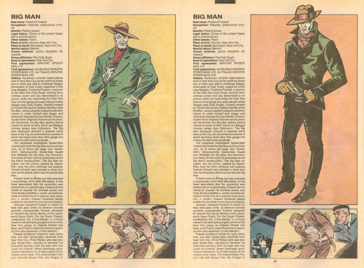 The Official Handbook to the Marvel Universe - REDUX Edition: BIG MAN ...