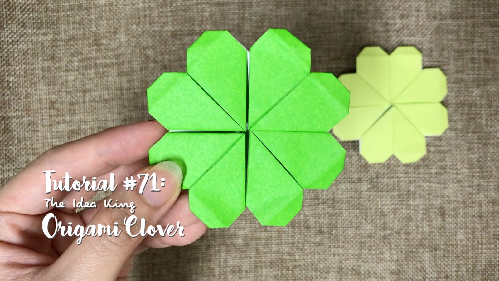 Tutorial #71: Origami Clover | The Idea King